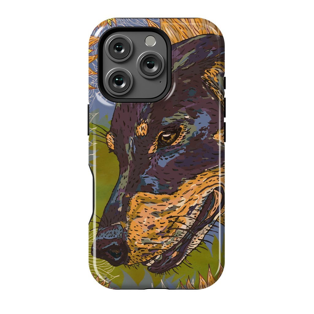 Dachshund Puppy Dog Illustration Phone Case with iPhone 11 to 16 Pro ...