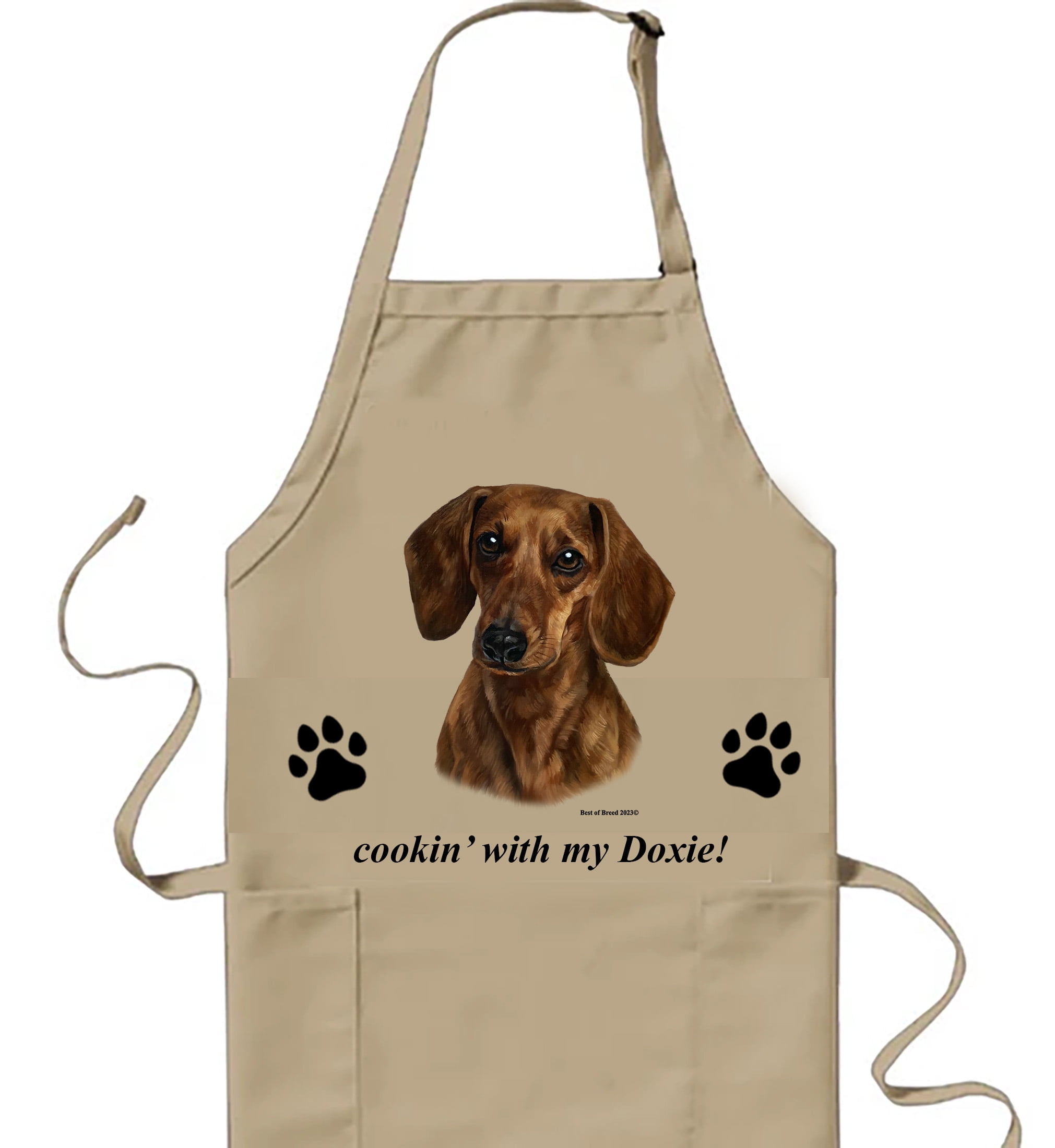 Dachshund Red Smooth - Best of Breed Cookin' Aprons Full Length Bib ...