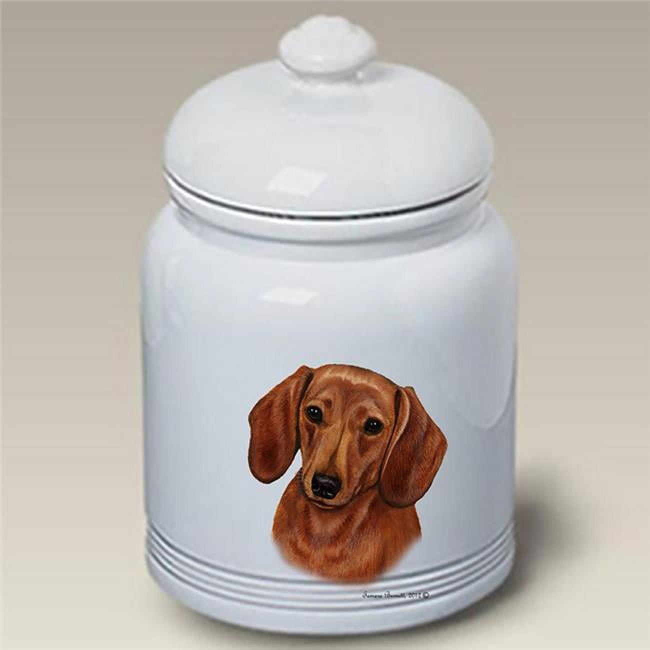 Dachshund Red Stoneware Ceramic Doggie Treat Jar - Walmart.com