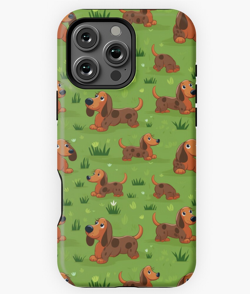 Dachshund Sausage Dog Cute Doxie Phone Case for iPhone 16 15 14 13 12 ...