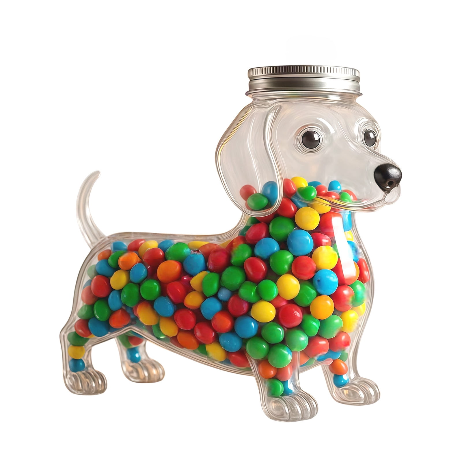 Dachshund-Shaped Glass Canister Ideal For Dry Goods And Coffee Storage ...