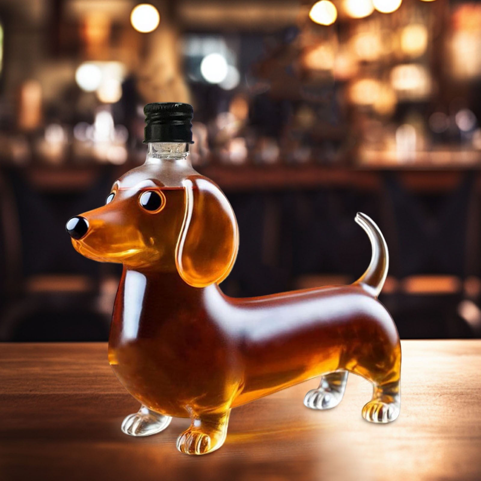 Dachshund-Shaped Whiskey Decanter Bottle 300ml - Novelty Resin Barware ...