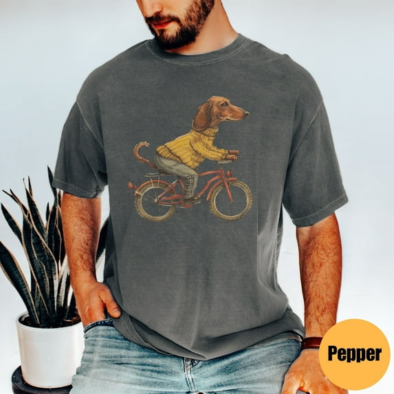 Dachshund Shirt Weiner Dog Shirt Dachshund Clothing Dachshund Riding Bike Doxie Mom Shirt ...