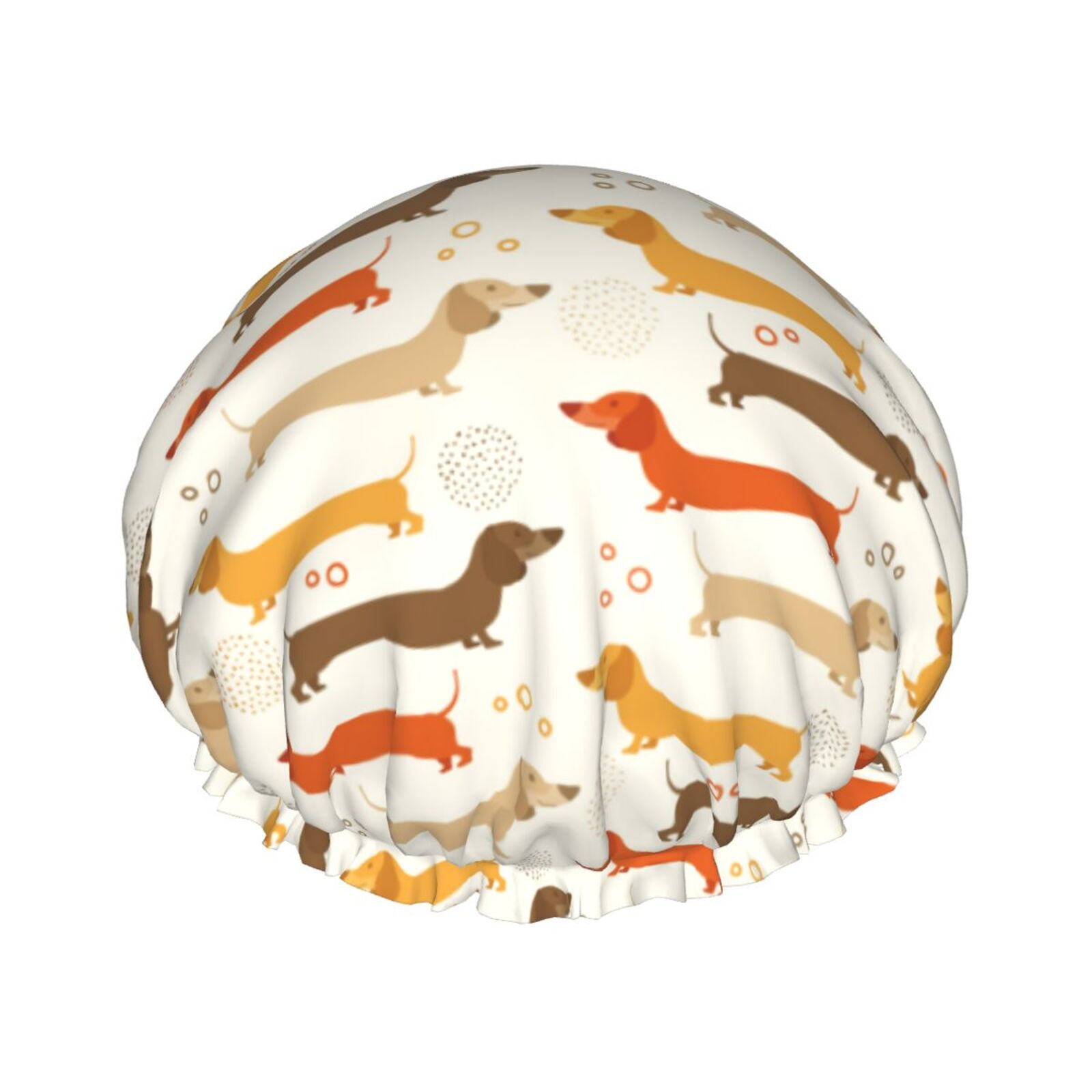 Dachshund Shower Cap, Reusable Bath Hair Hat for all Hair Lengths Hair ...