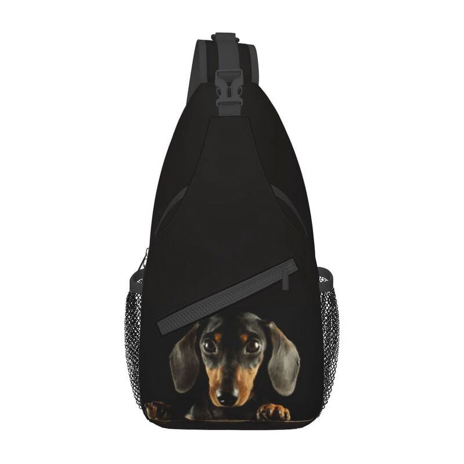 Dachshund Sling Crossbody Chest Bag Men Cool Sausage Wiener Badger Dogs ...