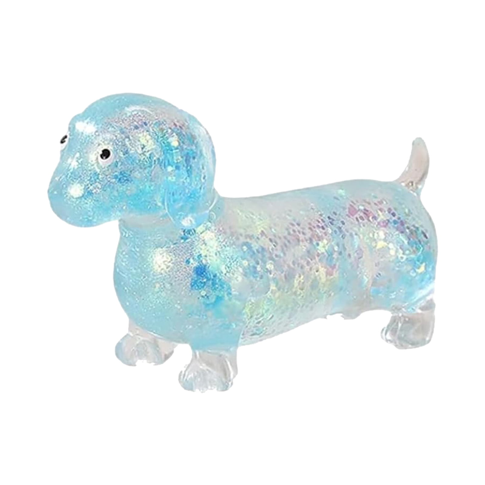 Dachshund Squishy, Squishy Weiner Dog, 4.3in Sparkly Cute Mini Rainbow ...