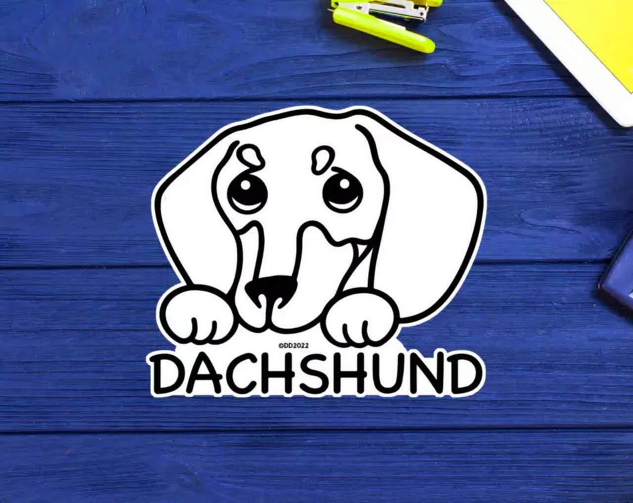 Dachshund Sticker Decal Weiner Dog Wide Dogs Puppy Phone Decal Water ...