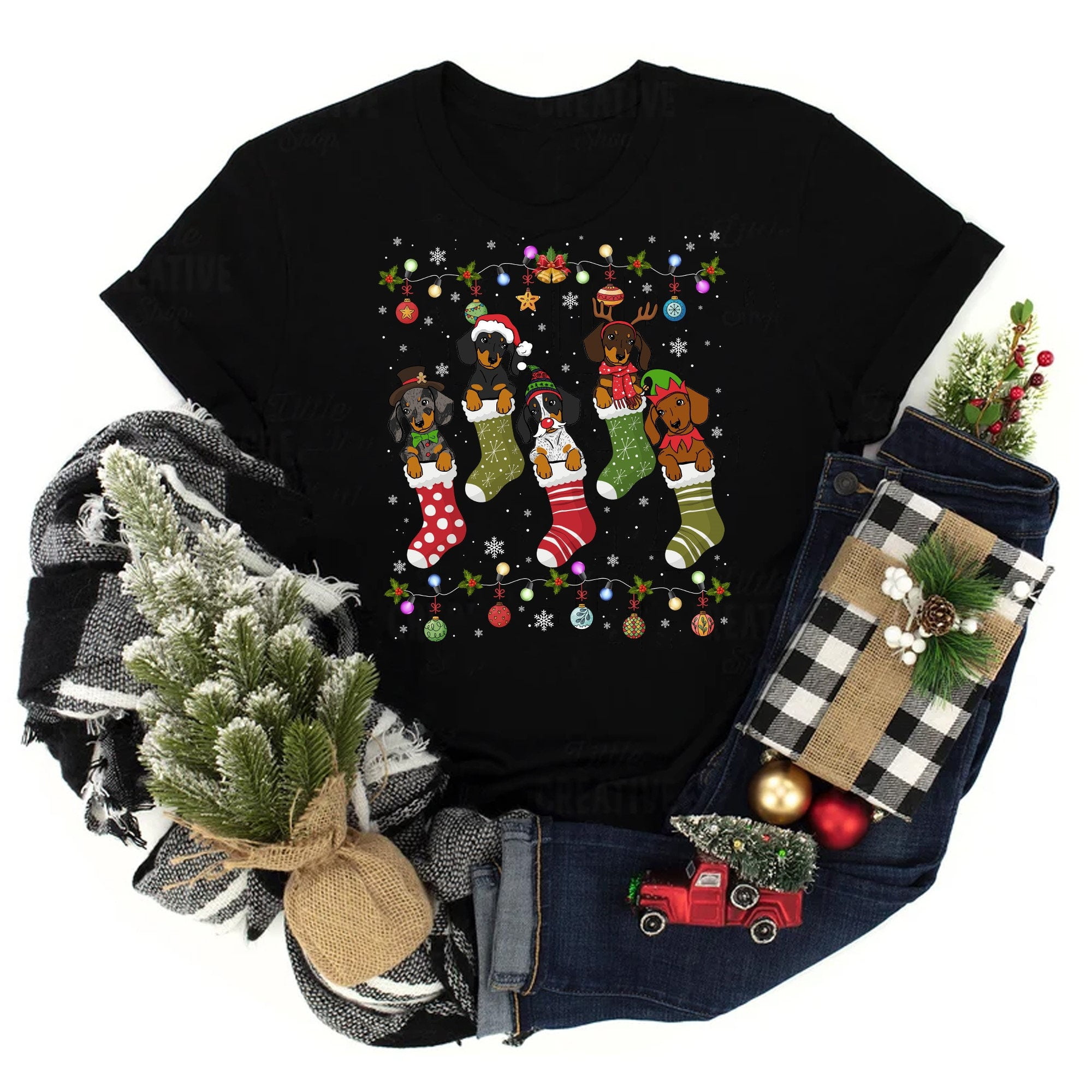 Dachshund Stockings Christmas Shirt, Dachshund Lover Shirt, Dachshund ...