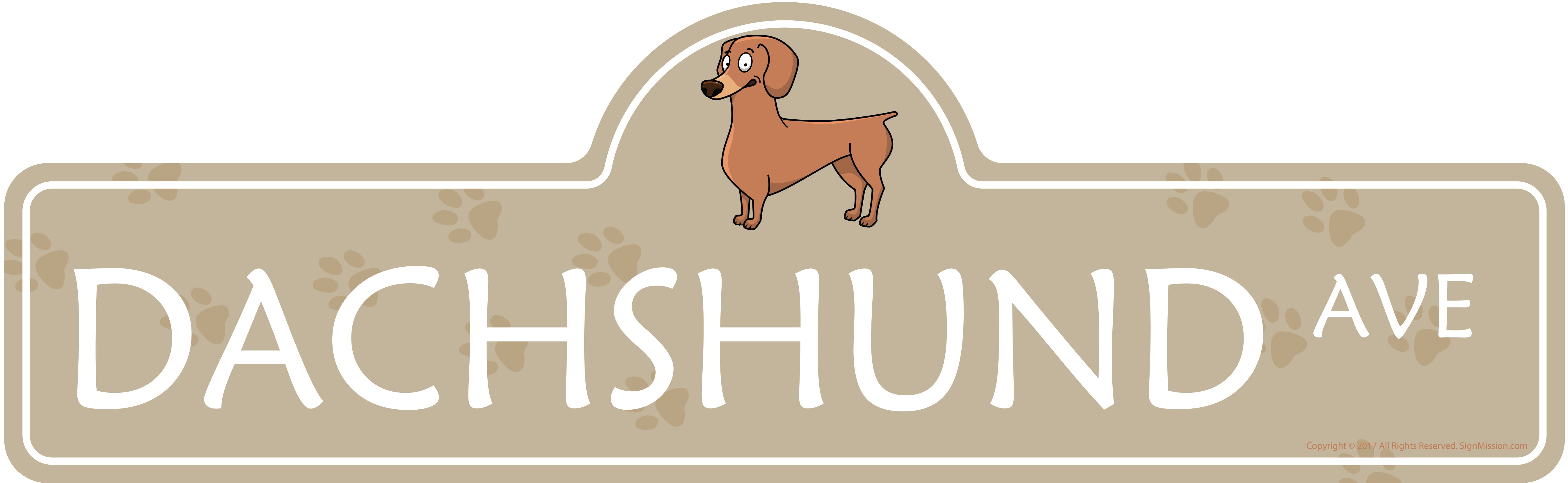 Dachshund Street Sign | Indoor/Outdoor | Dog Lover Funny Home Décor for ...