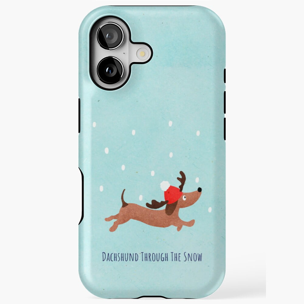 Dachshund Through The Snow Case for iPhone 11 12 13 14 15 16 17 Pro Max ...