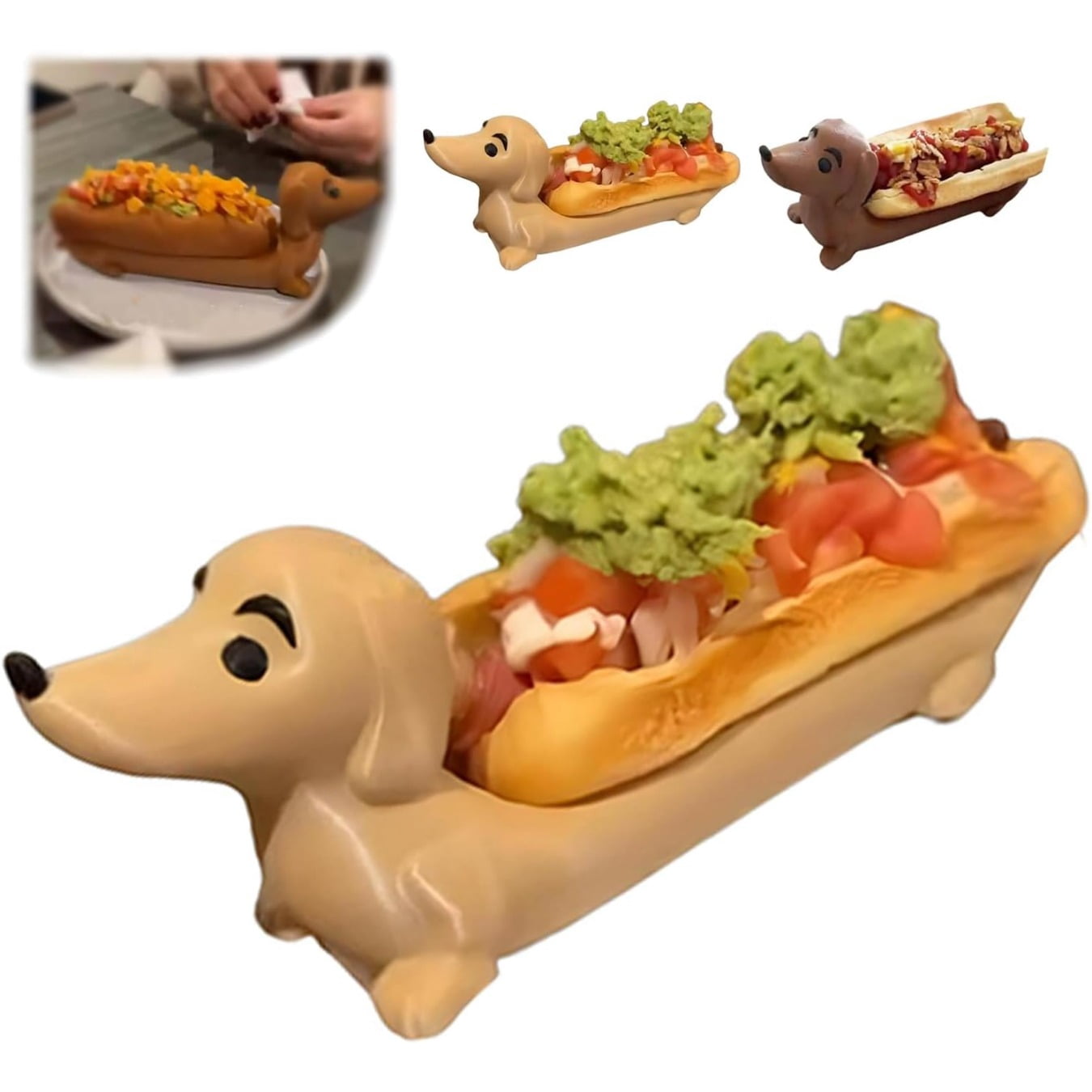 Dachshund Tray, Funny Hot Dogs Sushi Serving Tray Candy Dish Dachshund ...