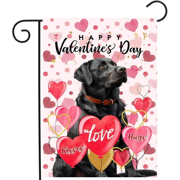 Dachshund Valentine Garden Flag Valentines Day Flags for Outside 12x18 ...