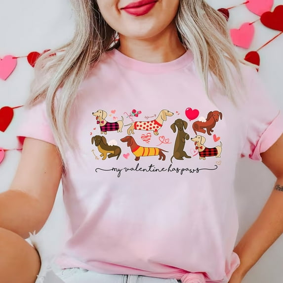 Dachshund Valentine Shirt, Dachshund Lover Shirt, Valentine Gift For ...