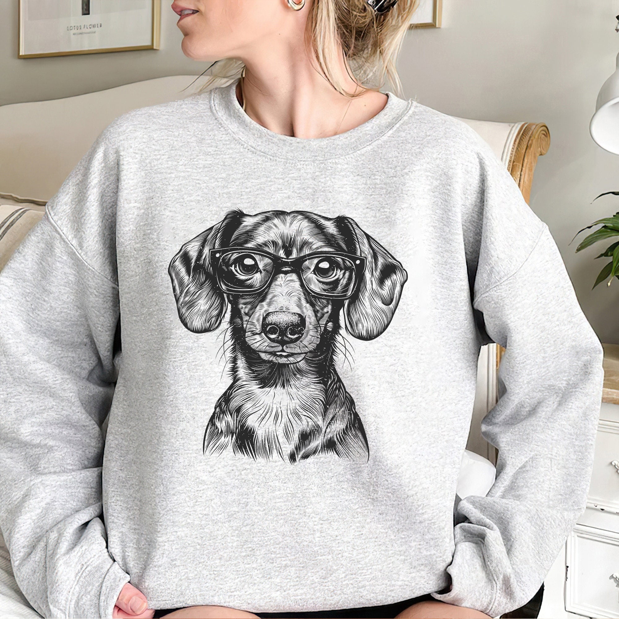 Dachshund Wears Glasses Shirt, Cute Dachshund Shirt, Duchshund ...