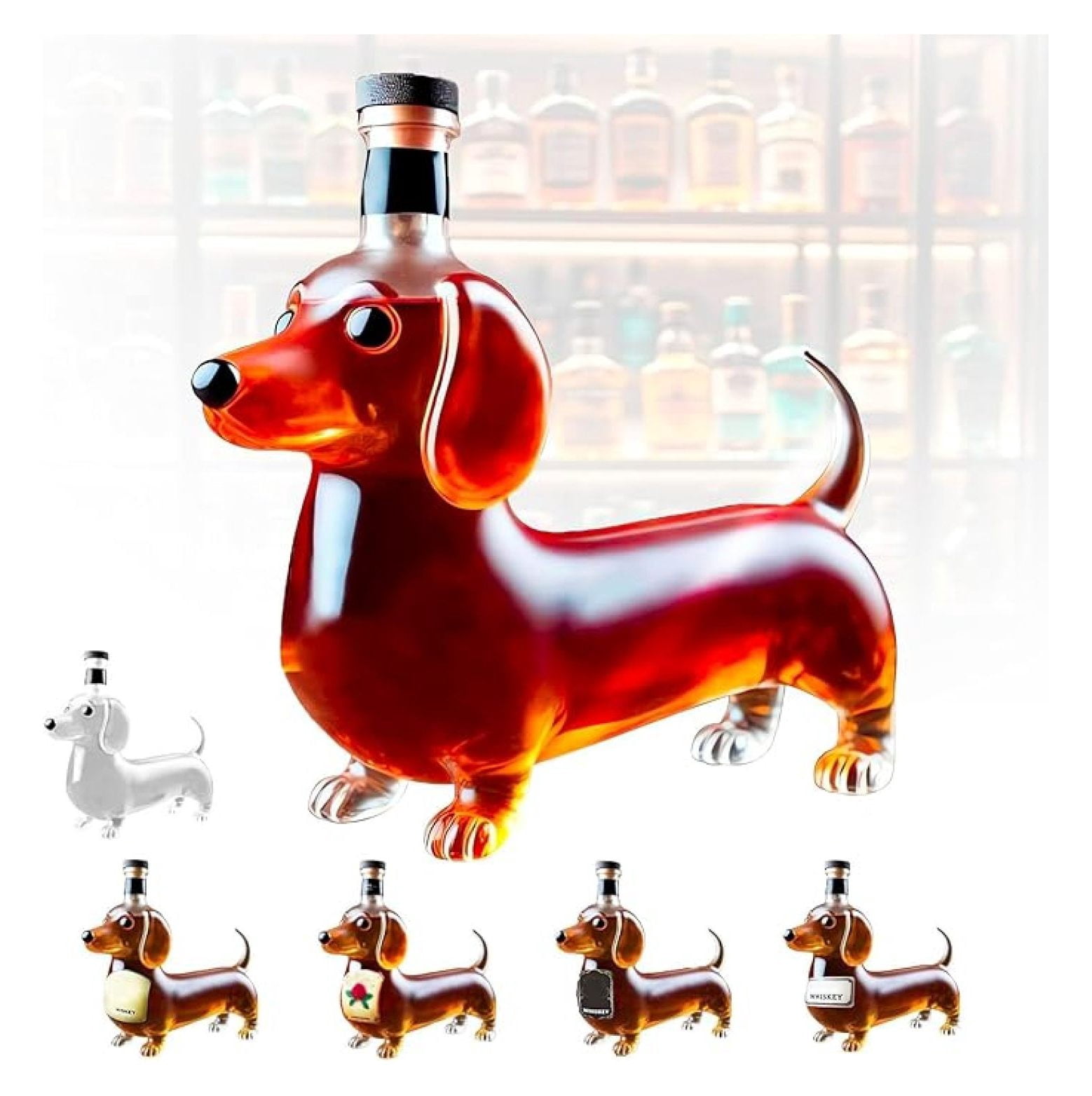 Dachshund Whiskey Decanter, 3D Dog Wine Bottle, Funny Whiskey Gift for ...