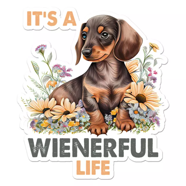 Dachshund Wienerful Life Sticker Phone Decal Water Bottle Stickers Car ...