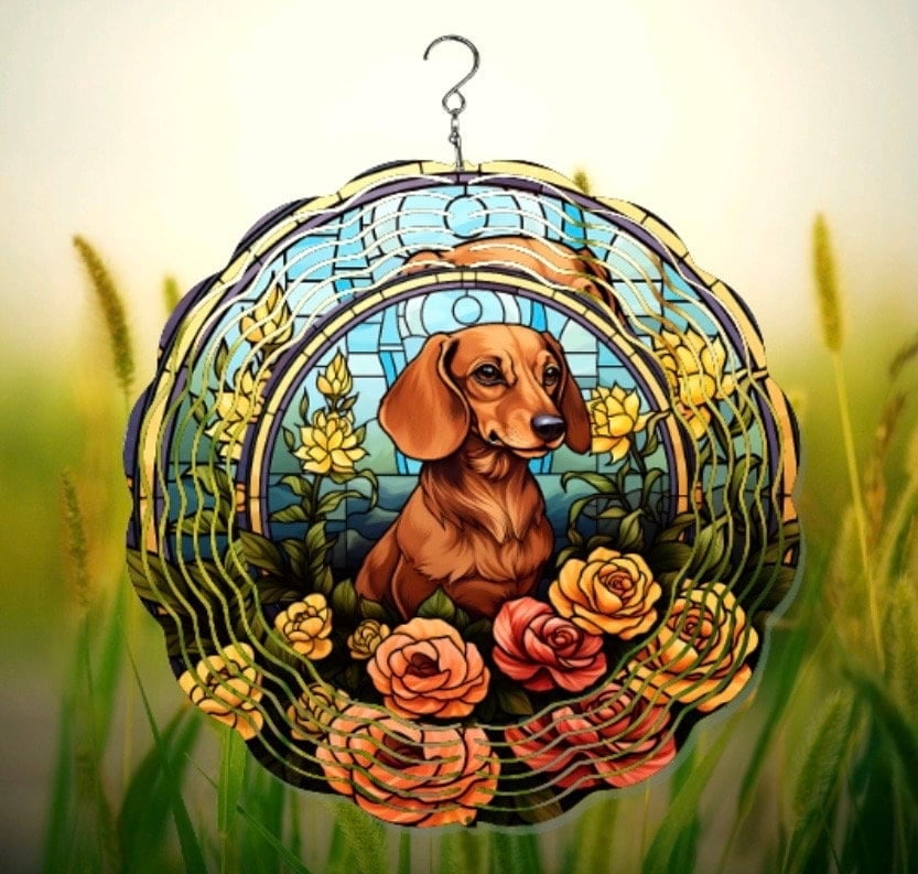 Dachshund Wind Spinner, Cute Wiener Dog Outdoor Garden Décor - Walmart.com