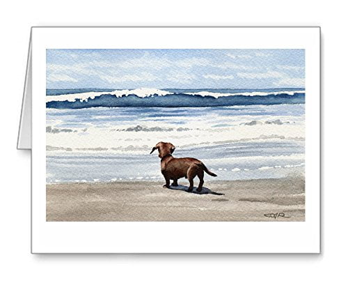 Dachshund at the Beach - Set of 10 Note Cards With Envelopes - Walmart.com