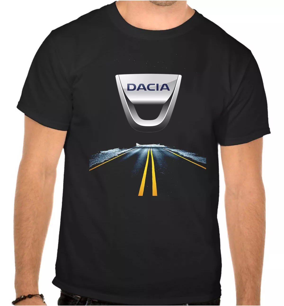 Dacia Autobahn Car Logo Black T-Shirt -1122 - Walmart.com