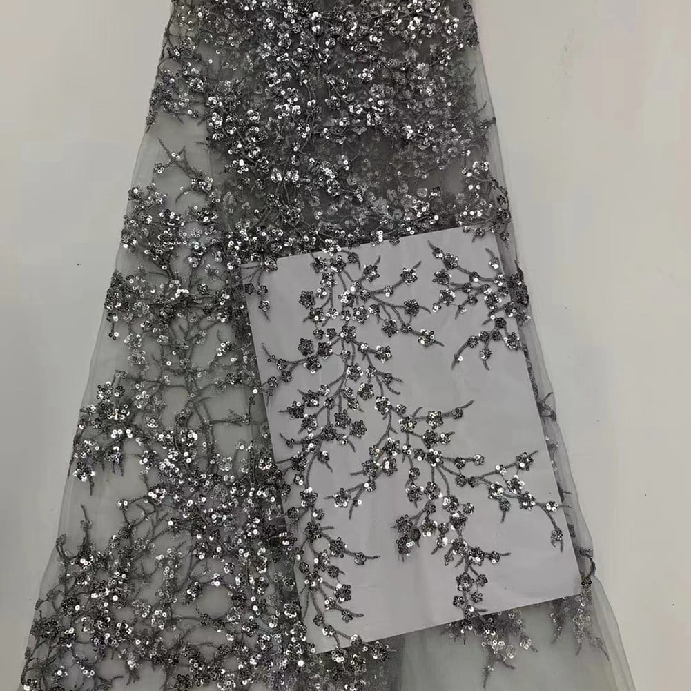 Dacron Material Sequins Net Lace Fabric for Lady Dress Skirts Home ...