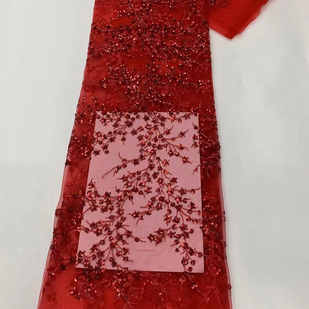 Dacron Material Sequins Net Lace Fabric for Lady Dress Skirts Home ...