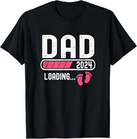Dad 2024 loading Baby Girl Announcement Pregnancy T-Shirt - Walmart.com