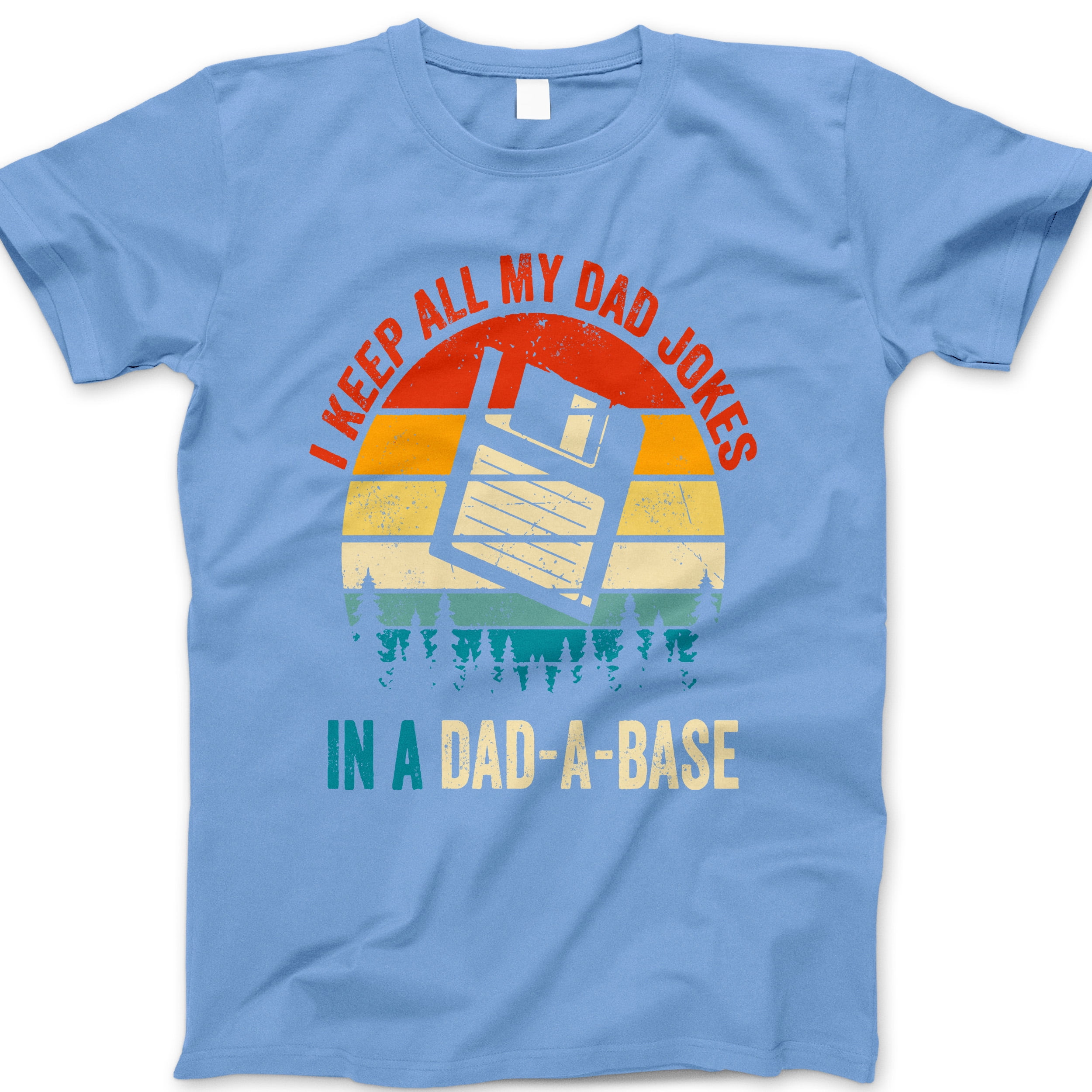 Dad-A-Base T-Shirt – Funny Tech Dad Joke Tee with Floppy Disk Graphic – Retro Style Father’s Day ...