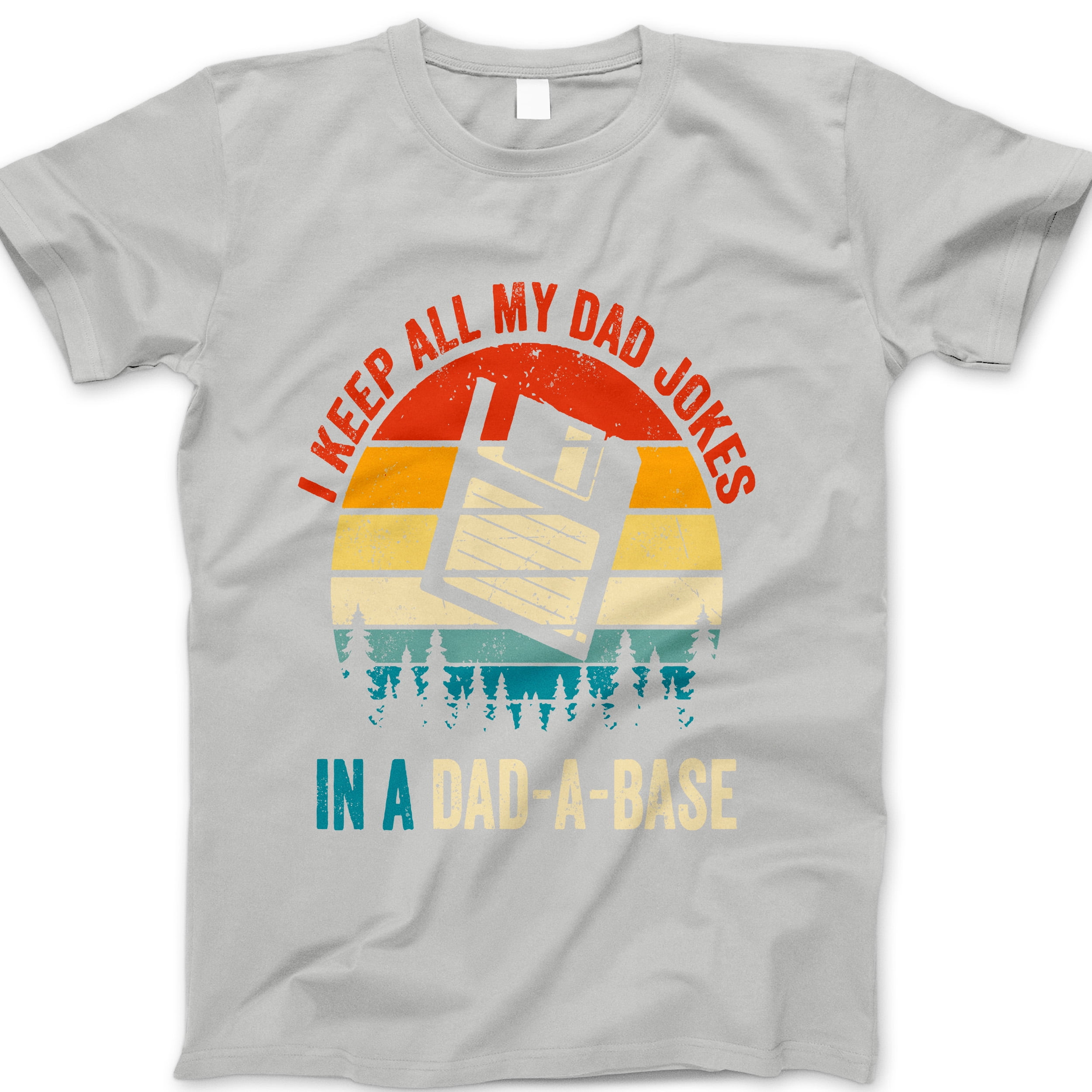 Dad-A-Base T-Shirt – Funny Tech Dad Joke Tee with Floppy Disk Graphic ...