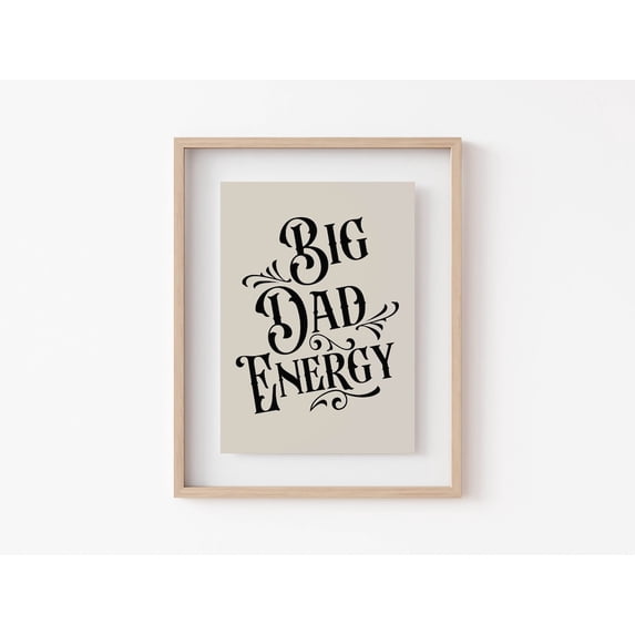 Dad Aesthetic Room Decor Trendy Wall Art Him Neutral Poster, Stretched ...