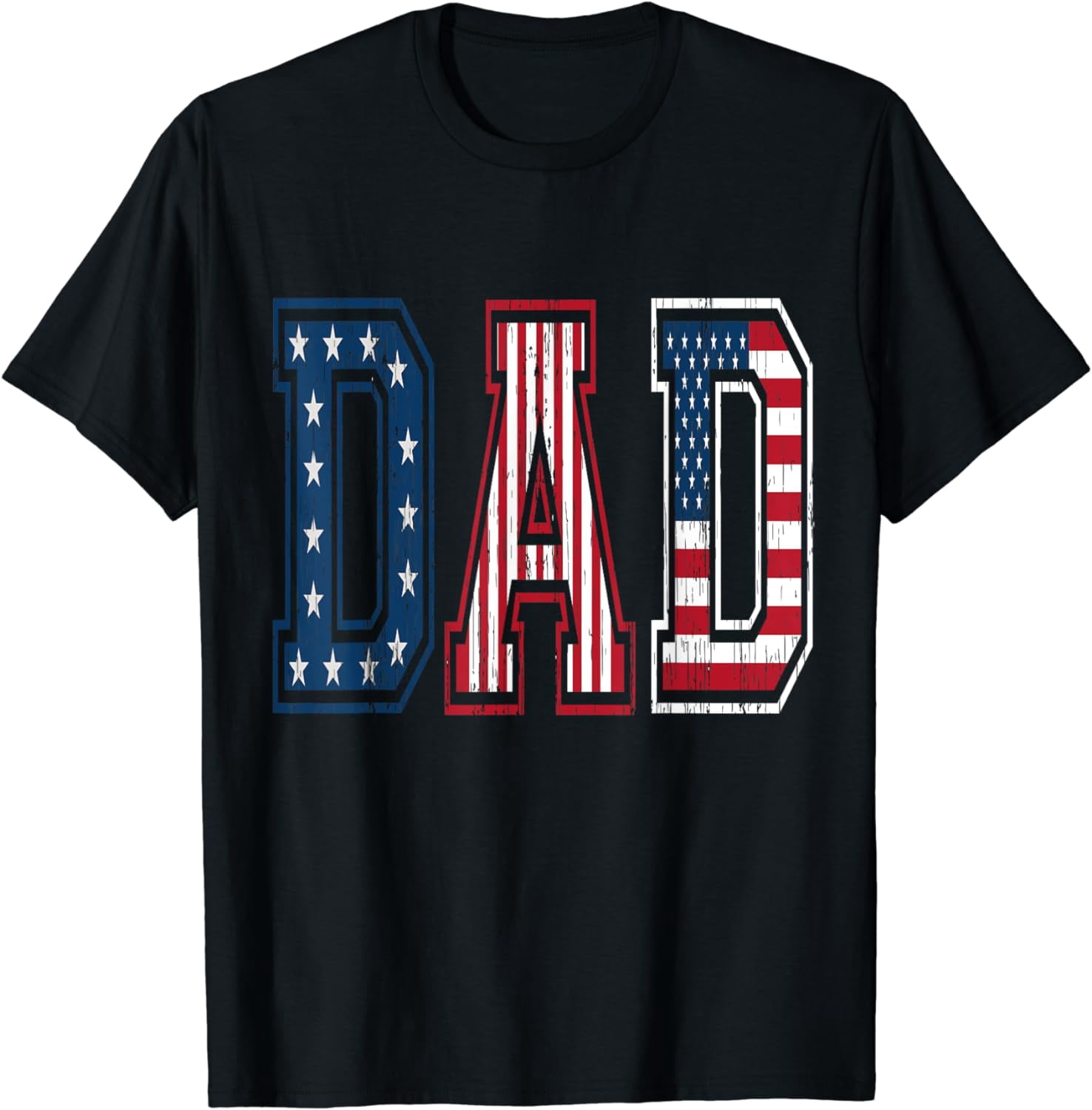 Dad American Flag Fathers Day Cool Patriotic Papa Husband Summer Casual ...