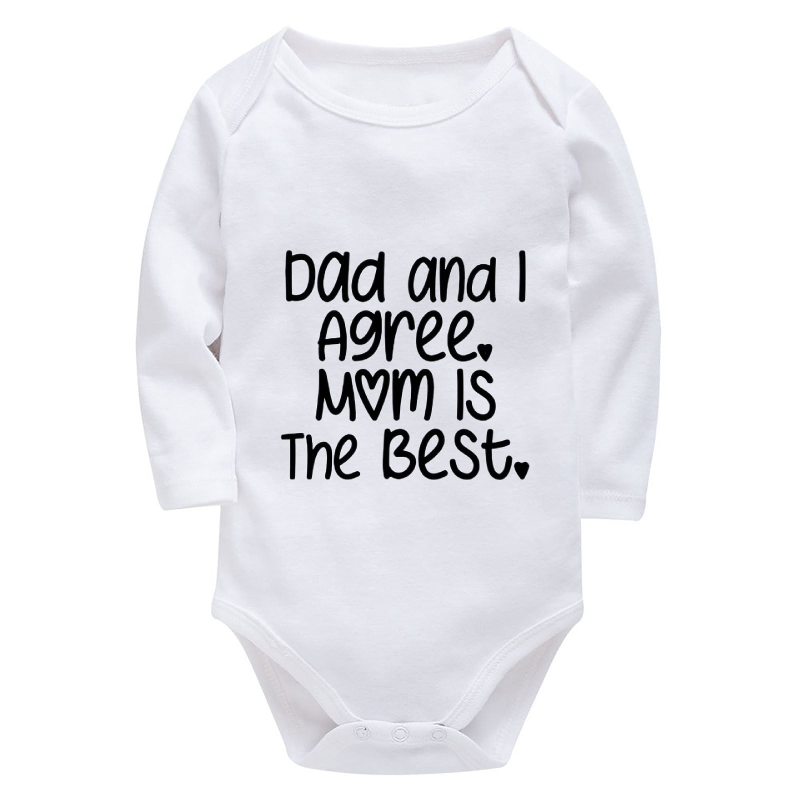 Dad And I Agree Mom Is The Best Outfits for Baby Girl Long Sleeve Baby ...
