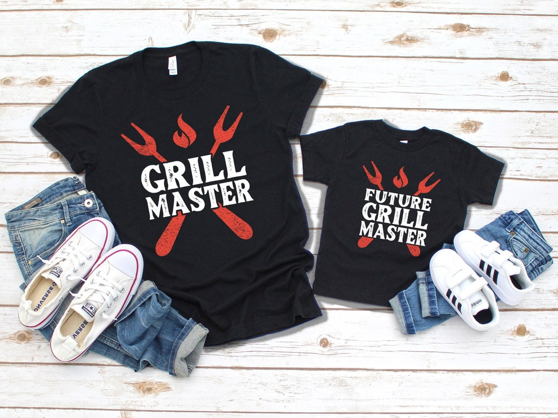 Dad And Kid Grilling Shirts, Funny Grilling Shirt, Grill Master Shirt ...