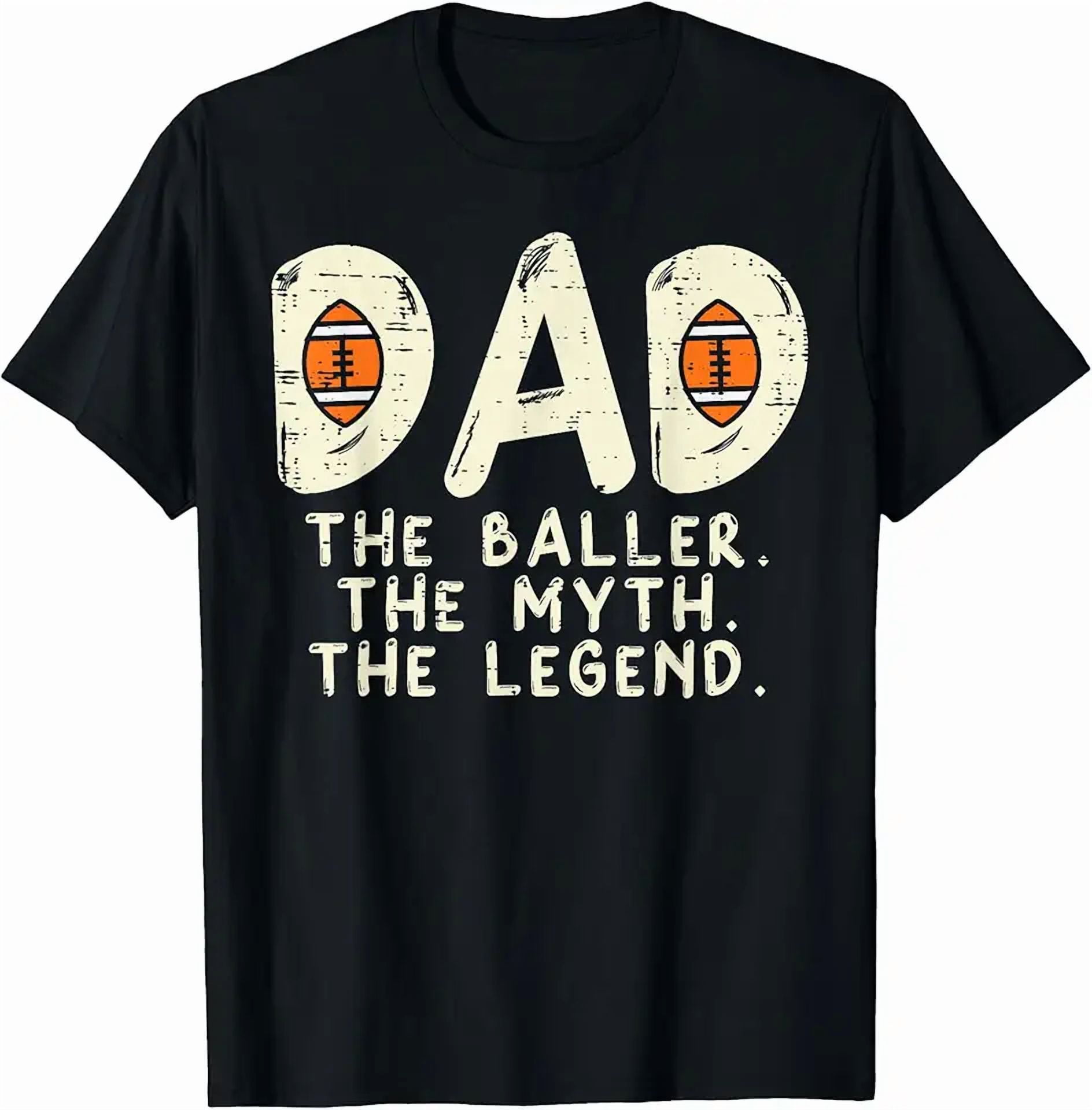Dad Baller Myth Legend Cool Coach Player Daddy Papa Men T-Shirt ...
