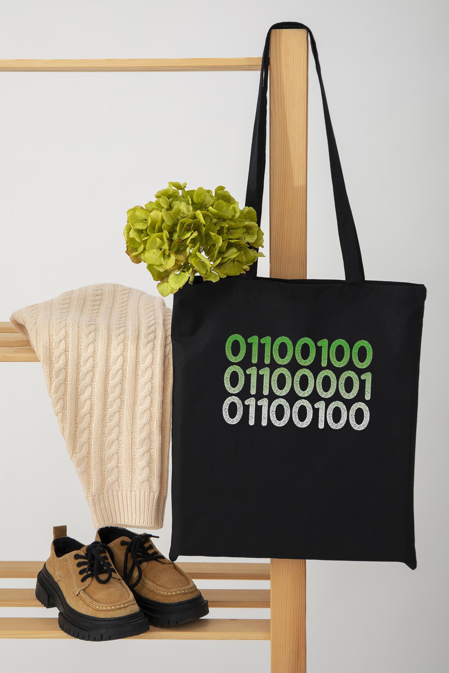 Dad Binary Code Father's Day Programmer Developer Geek Tech Nerd Coder Funny Tote Bag Unisex ...