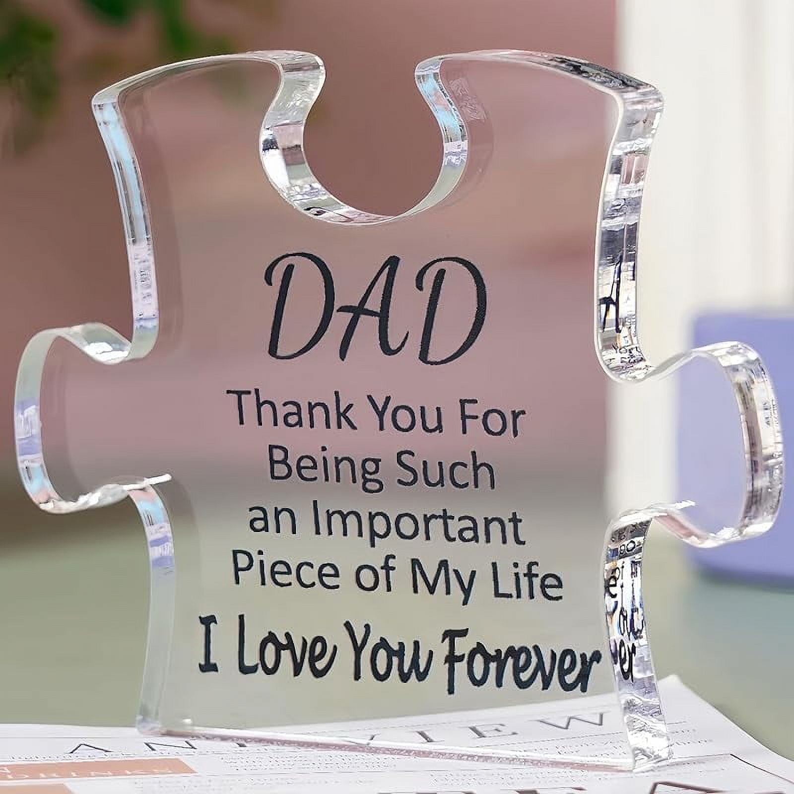 Dad Birthday Gift, Dad Gifts from Daughter, Son - Engraved Acrylic ...