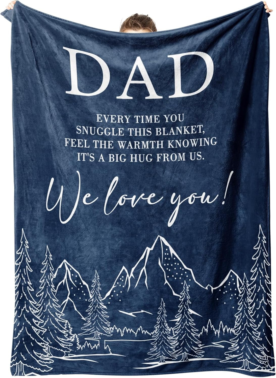 Dad Birthday Gifts, Flannel Blanket Gifts for Dad from Daughter Son ...