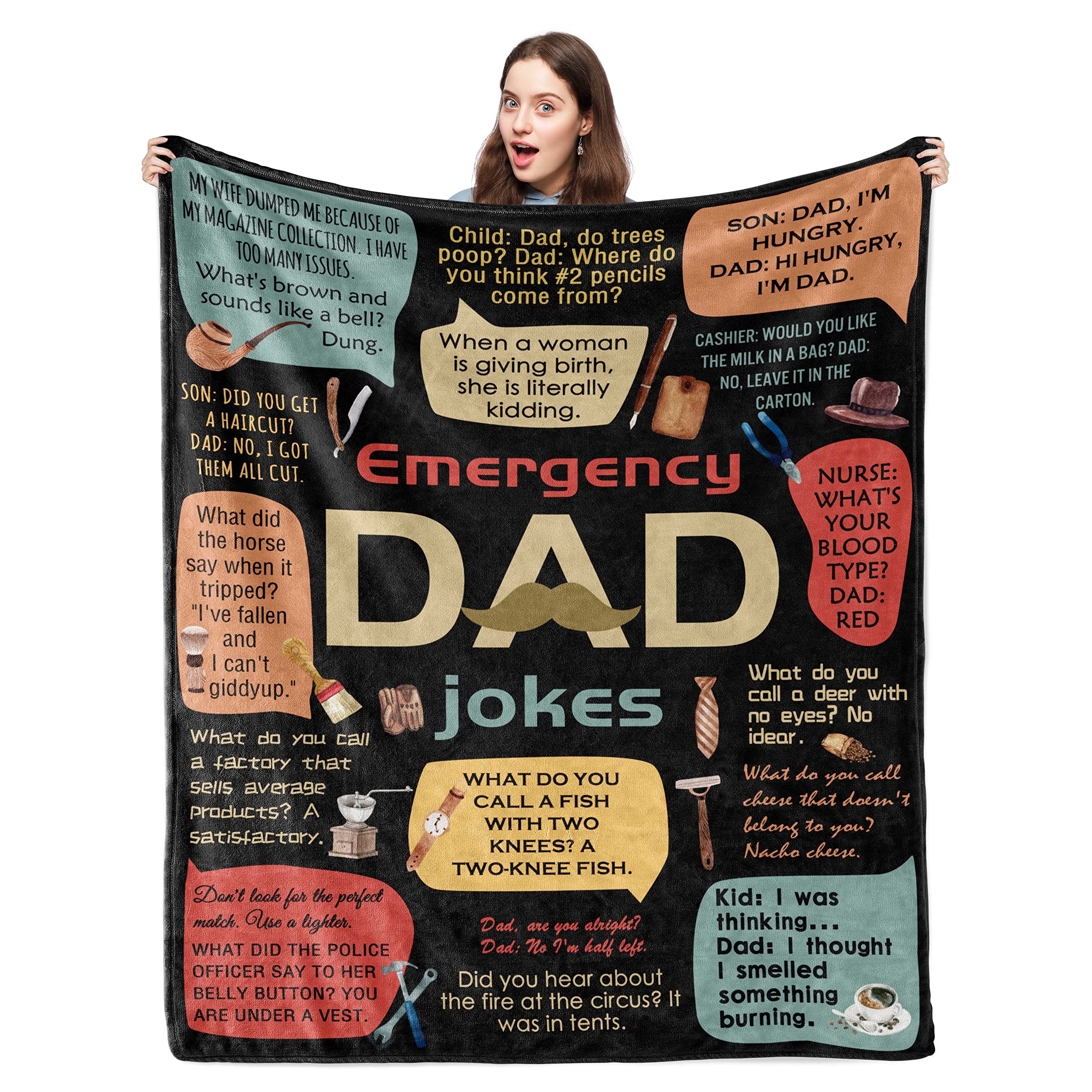 Dad Blanket The Best Dad Throw Blanket Soft Warm for Father Daddy Papa ...