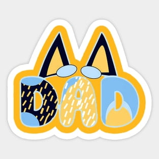 Dad Bluey Cartoon Sticker Bluey Stickers For Kids, Bluey Stickers Party ...