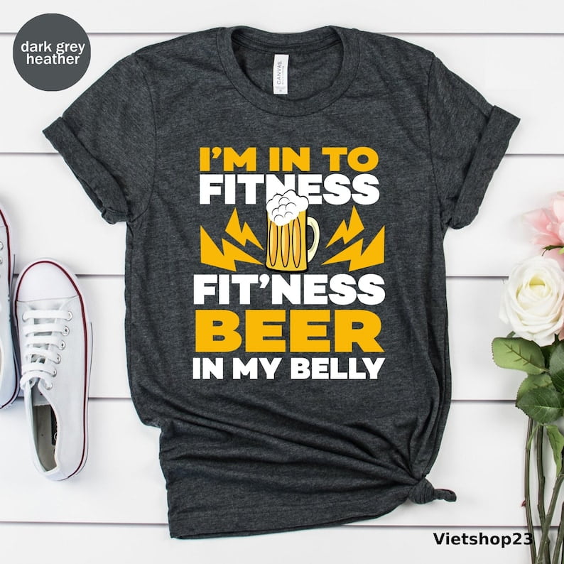 Dad Bod Fitness Beer Tee – Funny Gift for Dad, Beer Lover Shirt for Him ...