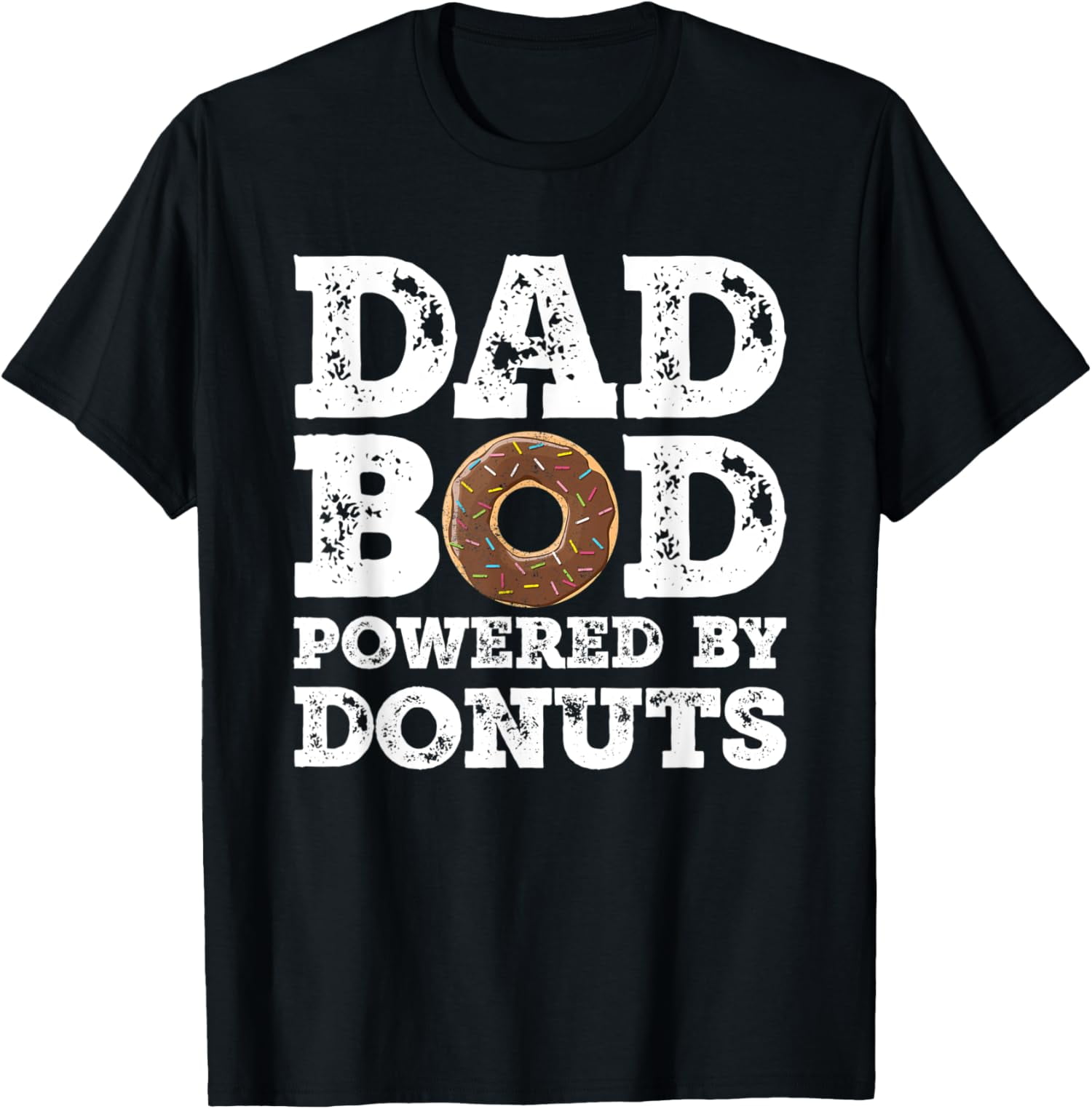 Dad Bod Powered By Donuts Father Figure Graphic T-Shirt - Walmart.com