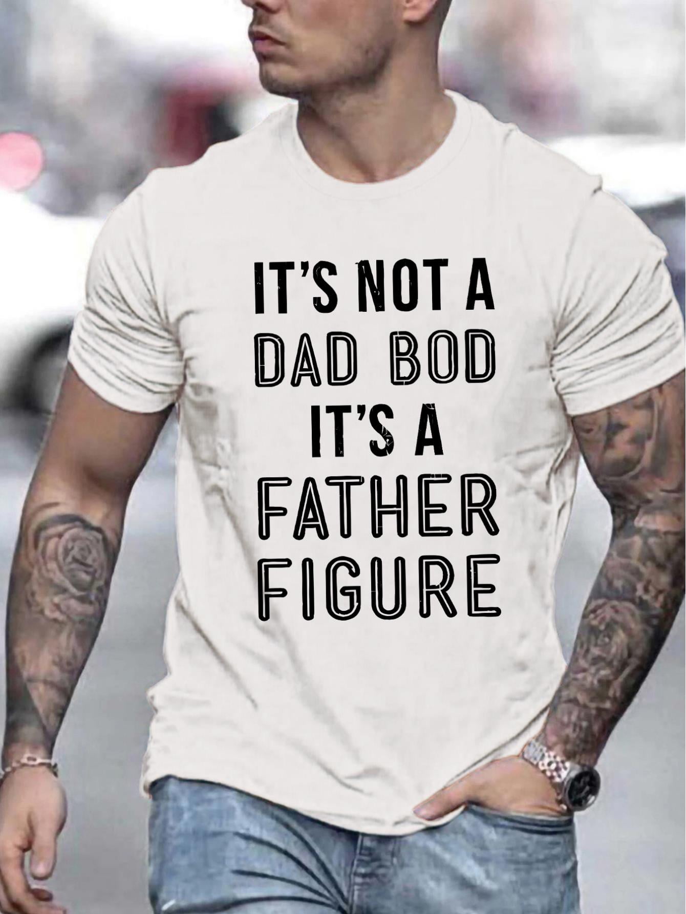 Dad Bod Print, Men's Niche Crew Neck Tees, Casual Comfy T-shirts For ...