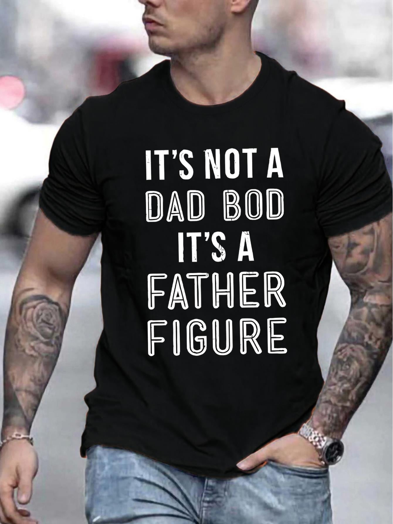 Dad Bod Print, Men's Niche Crew Neck Tees, Casual Comfy T-shirts For ...