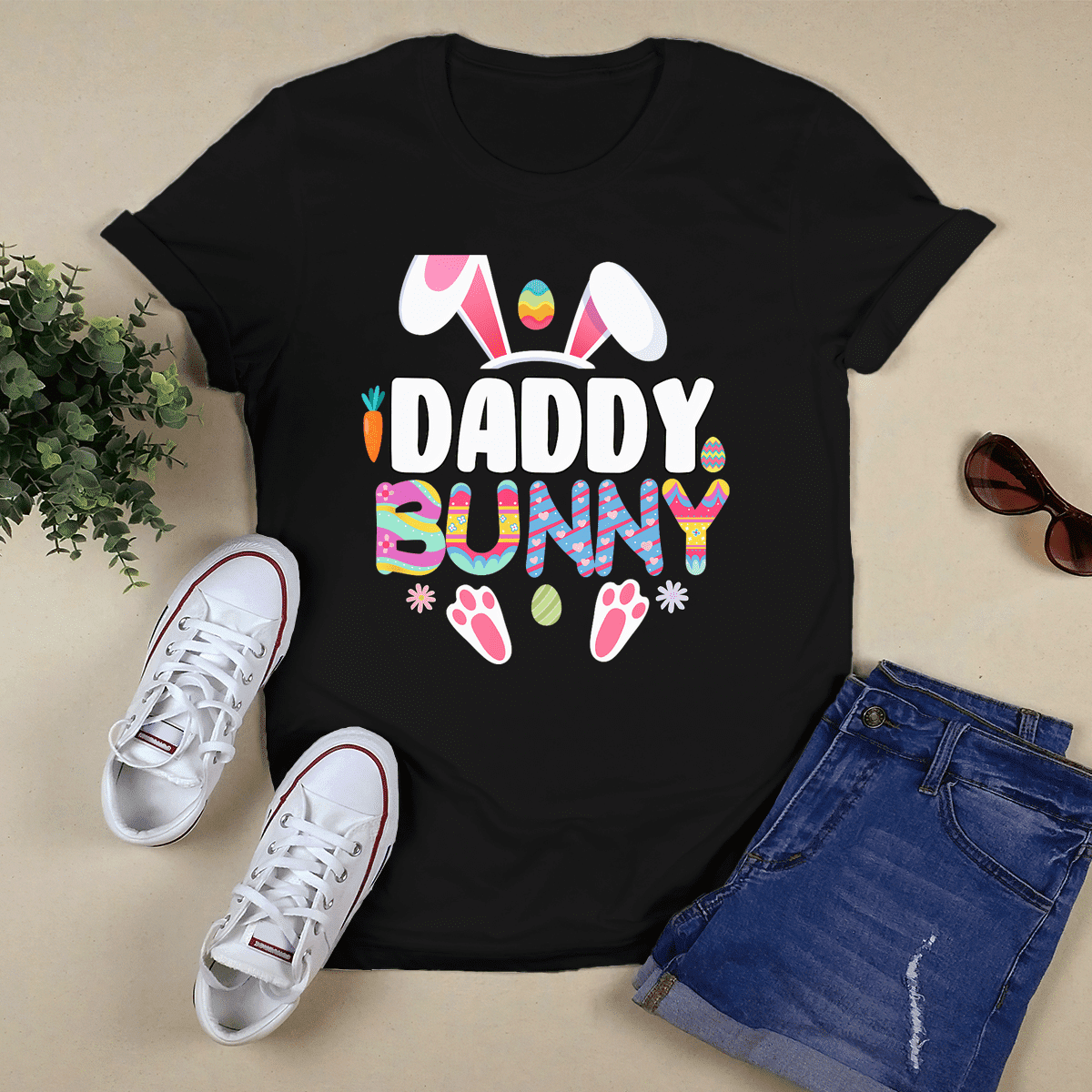 Dad Bunny Family Matching Easter Ears Bunny Fathers Men Dad Classic ...