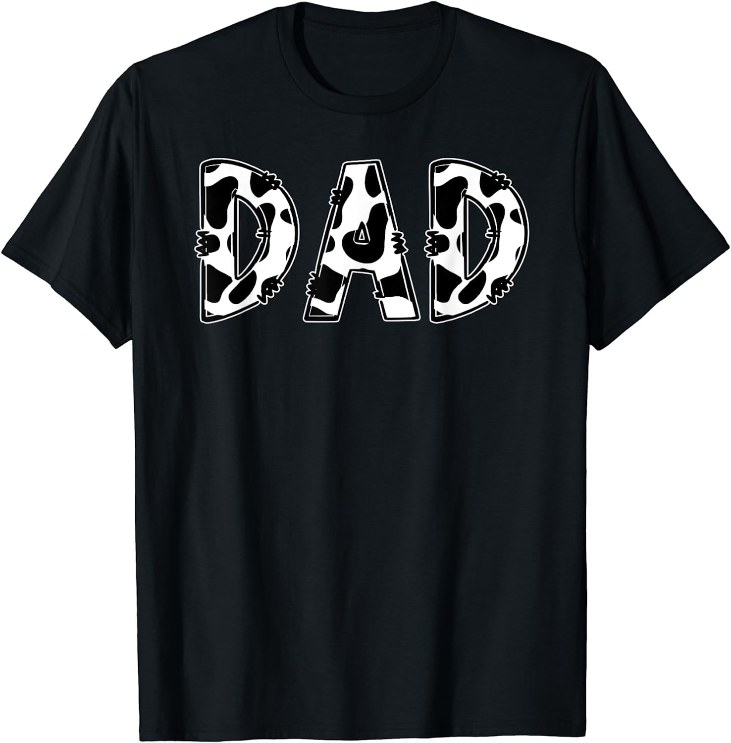 Dad Cow Print Aesthetic Farm Animal Pattern Farmer Cowboy T-Shirt ...