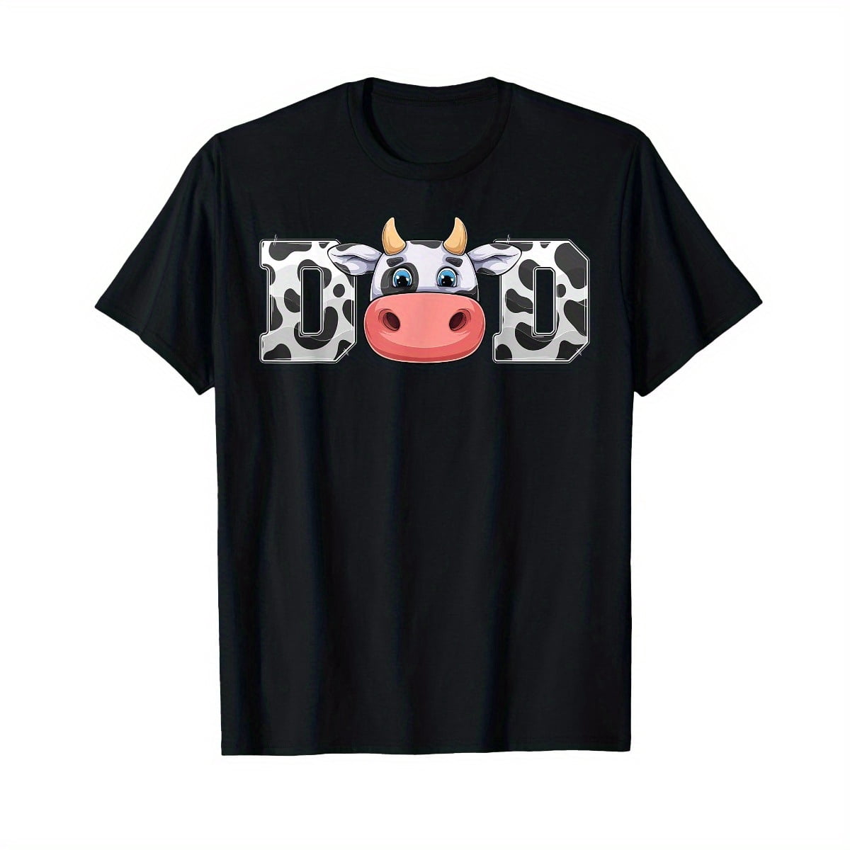 Dad Cow Print Cowboy Animal Pattern Farmer Cow Father Dad T-Shirt ...
