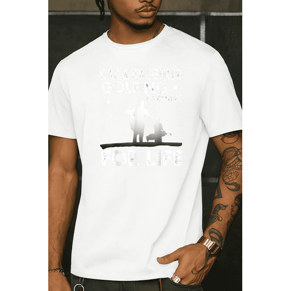 Dad Daughter Golfing Partners For Life Funny Golfer Gift Unisex T-Shirt ...