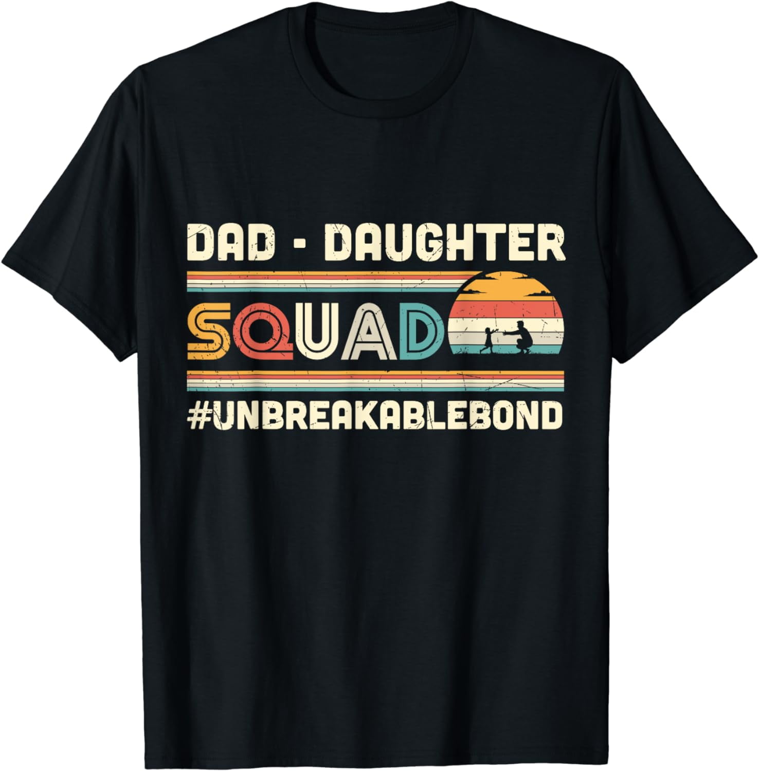Dad Daughter Squad Daddy's Girl Family Matching Papa Father T-Shirt ...