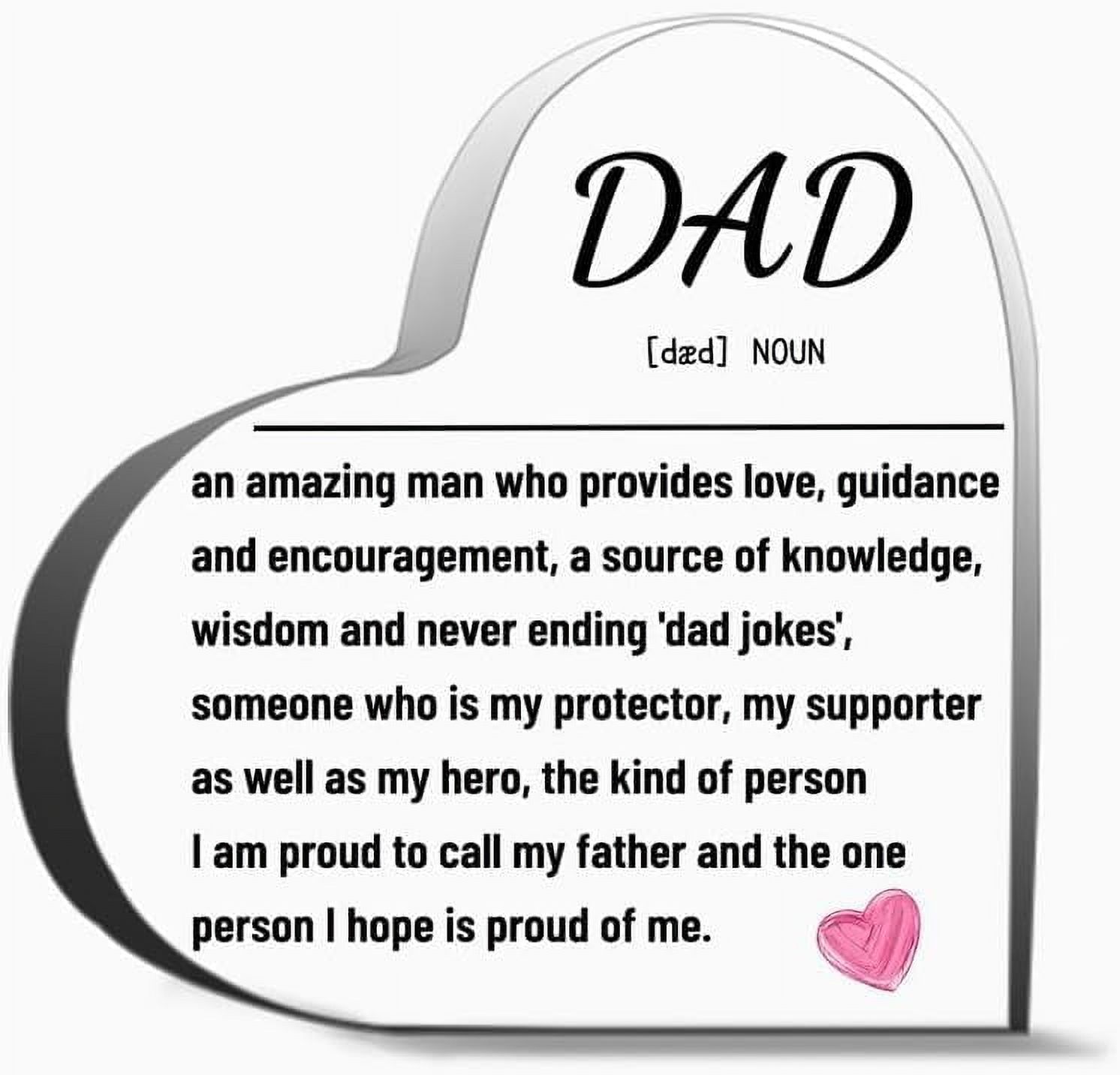 Dad Definition Heart Acrylic Decoration Gift For Couple Parent Women ...