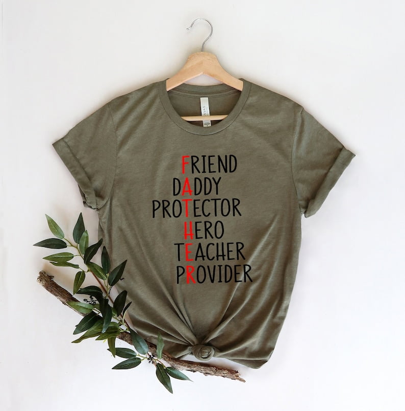 Dad Definition Shirt, Father Friend Daddy Hero Teacher Provider Shirt ...