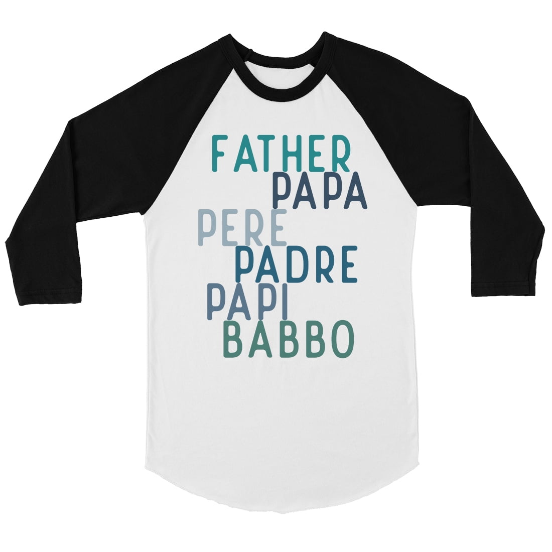 Dad Different Languages Mens Baseball Shirt Unique Clever For Dads ...